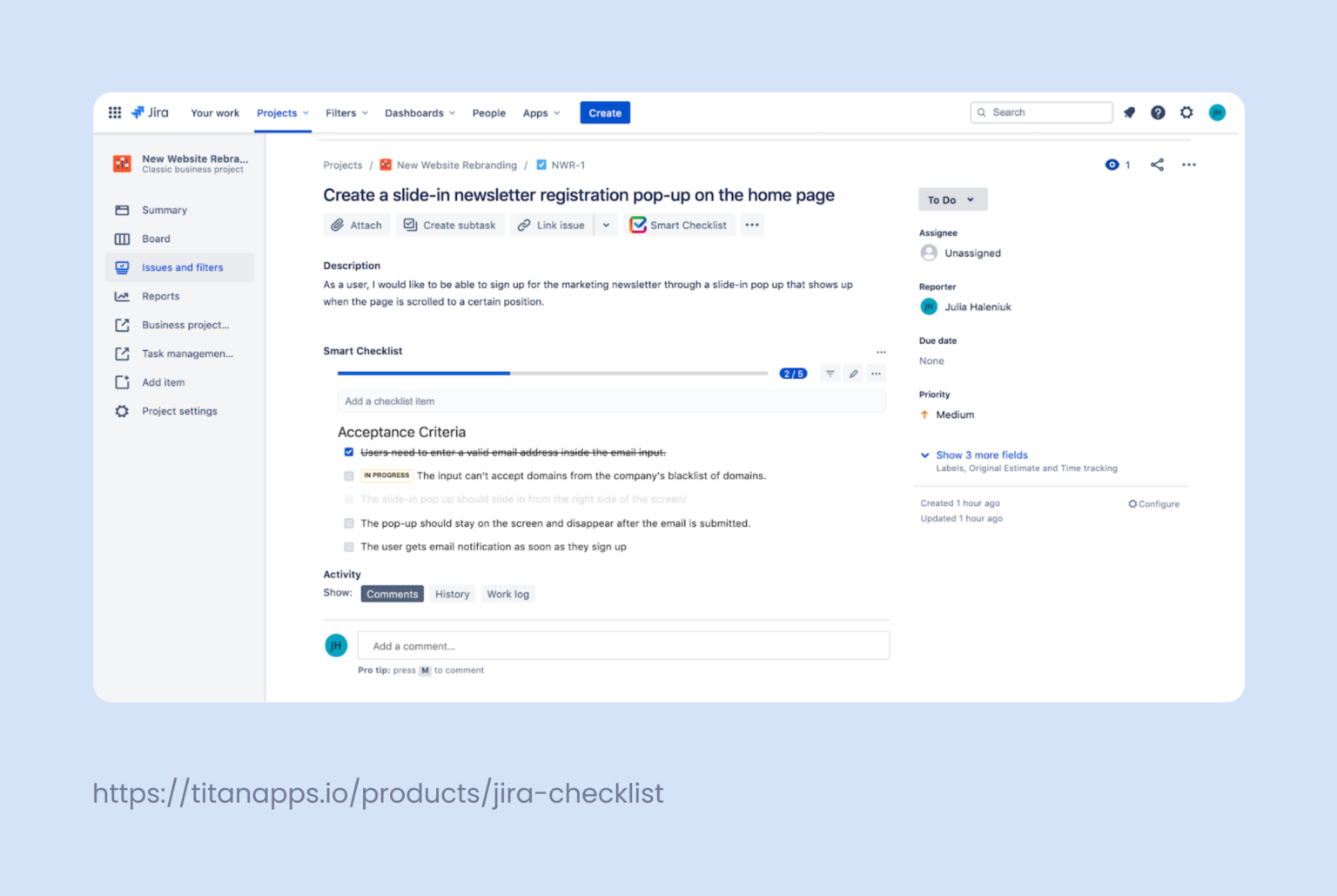 How to Manage Acceptance Criteria in Jira | TitanApps Blog