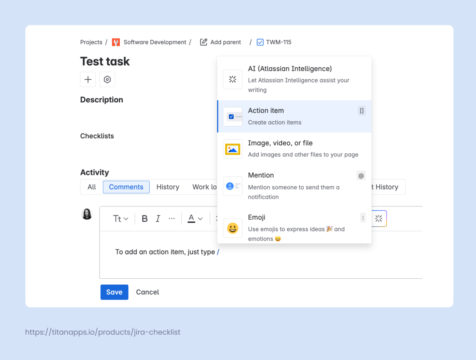 How to Add a Jira Checkbox (ToDo) in Jira Description | TitanApps Blog