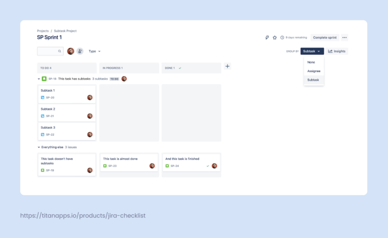 Show Subtasks on Jira Board (Common Cases Covered)