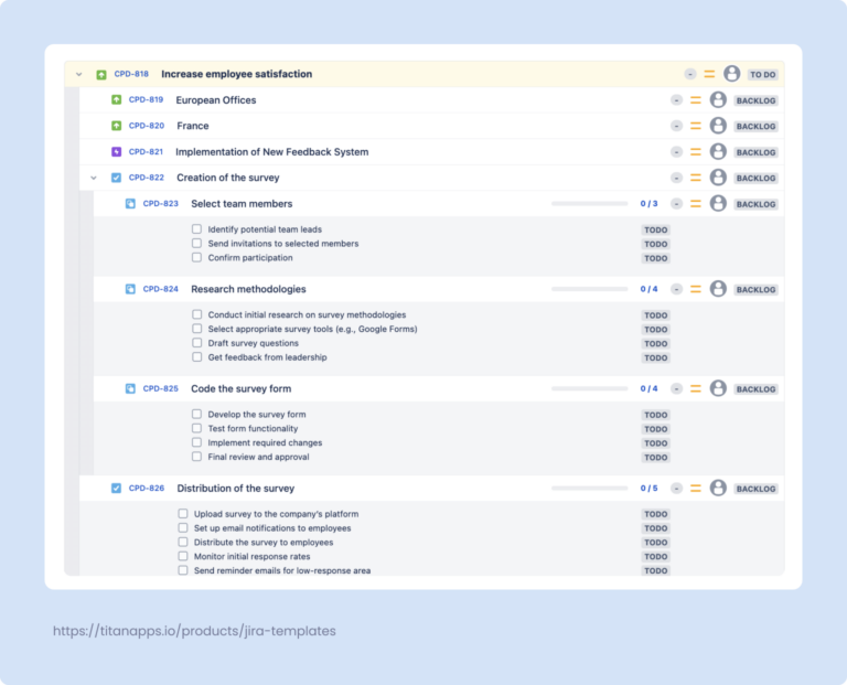 Jira Issue Hierarchy Explained How To Structure And Manage Your Projects Titanapps