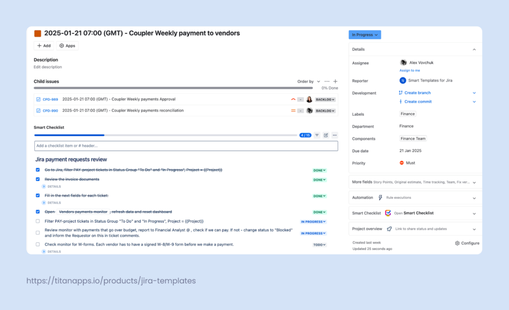 Vendor Payments Optimization in Jira | Case Study