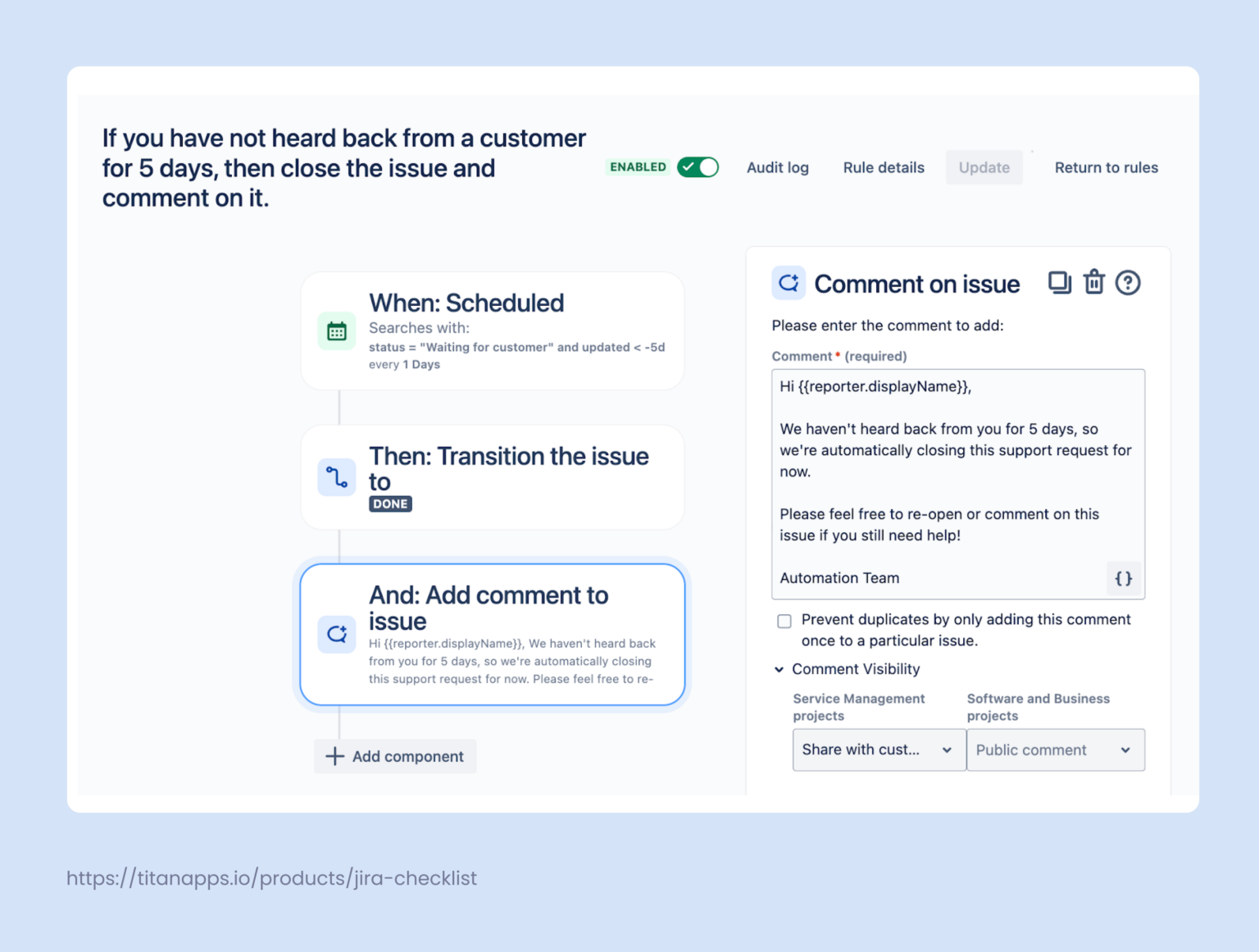 Jira Service Management Automation Guide With Examples - Titanapps